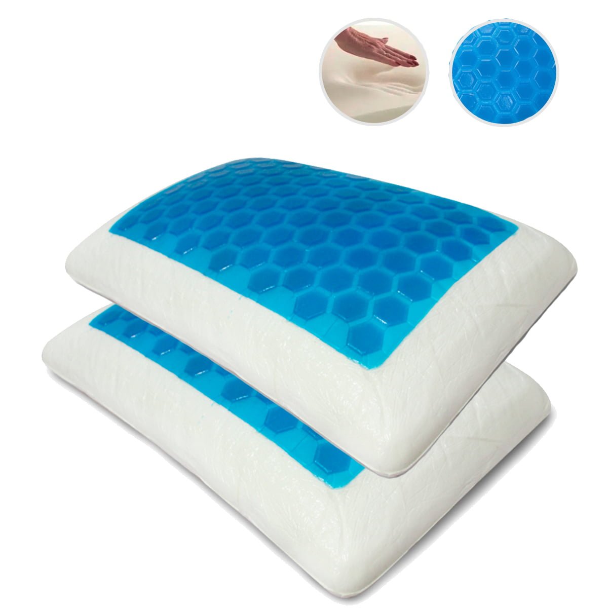 Almohada En Gel y Memory Foam Termorreguladora Set x 2 unidades ...